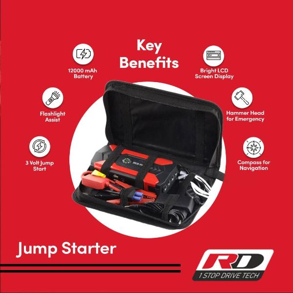 Buy Car Jump Starter Kit for Instant Power Backup – RD Overseas